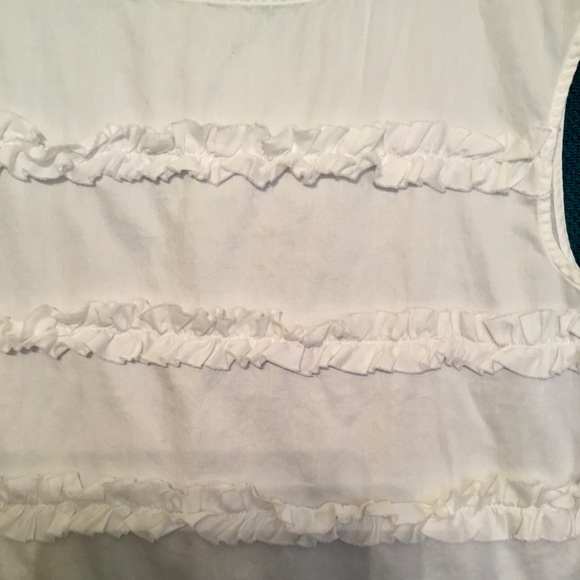 Talbots | Tops | Talbots Ruffle Front Cotton Top | Poshmark
